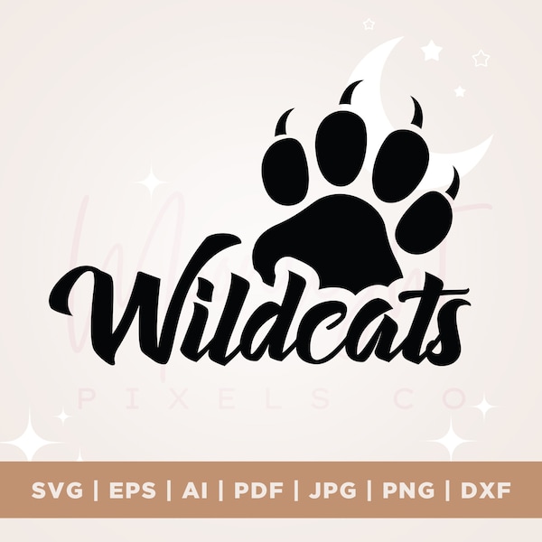 Wildcat Paw Print - Etsy