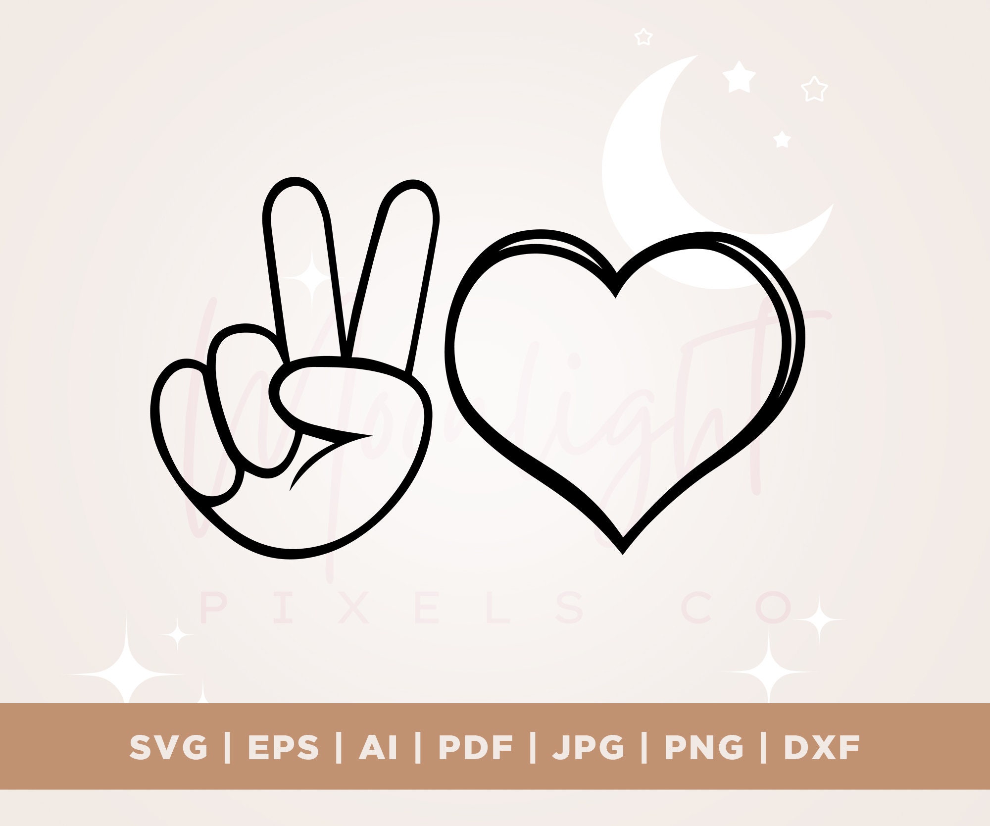 Peace and Love SVG, Peace Hand Svg, Signal Svg, Peace Svg, Love Svg ...