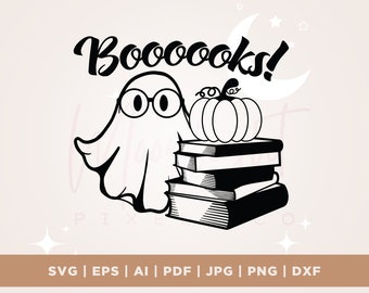 Halloween Booooks SVG Cutting File, Reading Teacher, English Teacher ...