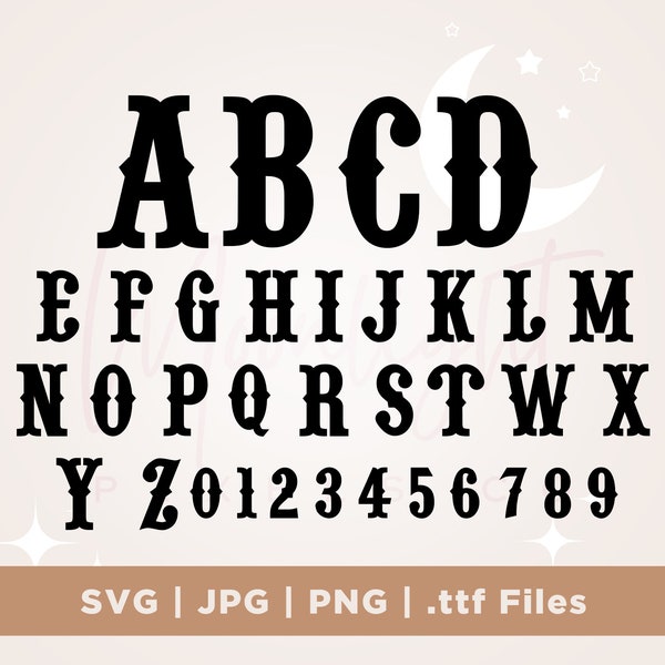 Western Font - Etsy
