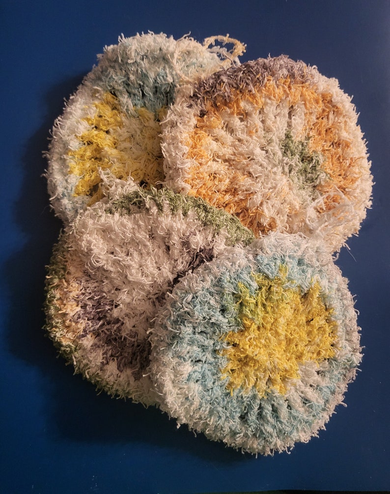 Crocheted Cotton Scrubbies - Etsy