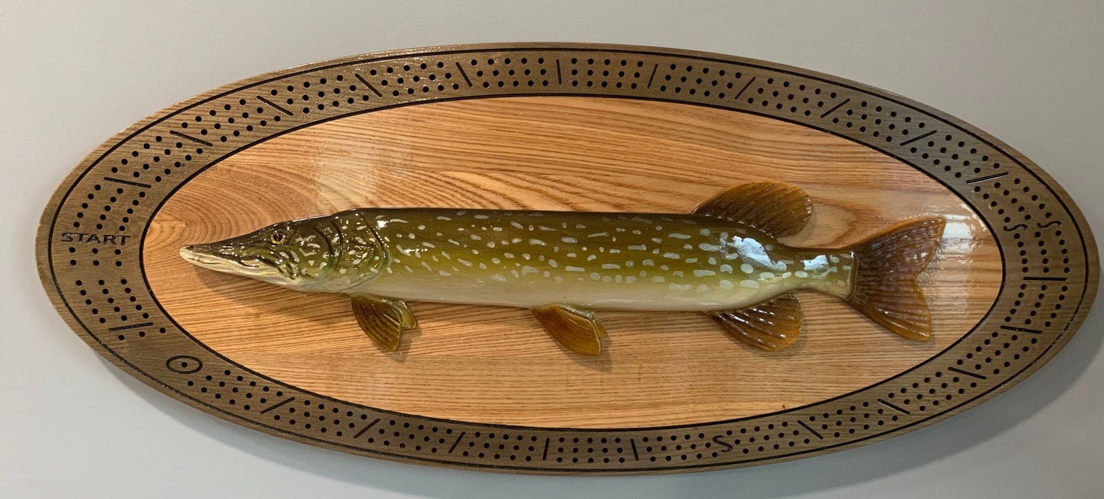 Fish Cribbage Board, Carved Wood Northern Pike - Etsy