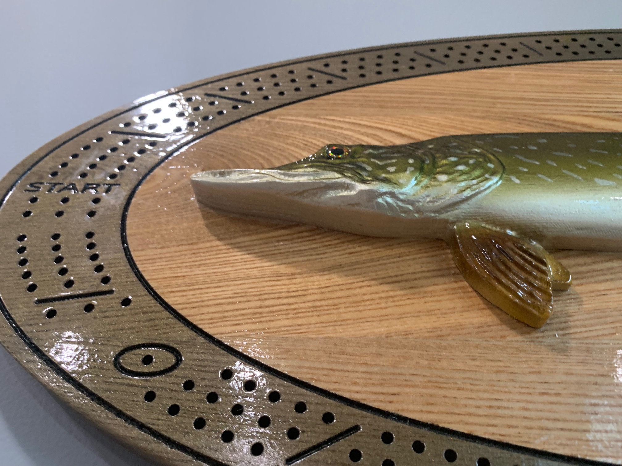 Fish Cribbage Board, Carved Wood Northern Pike - Etsy