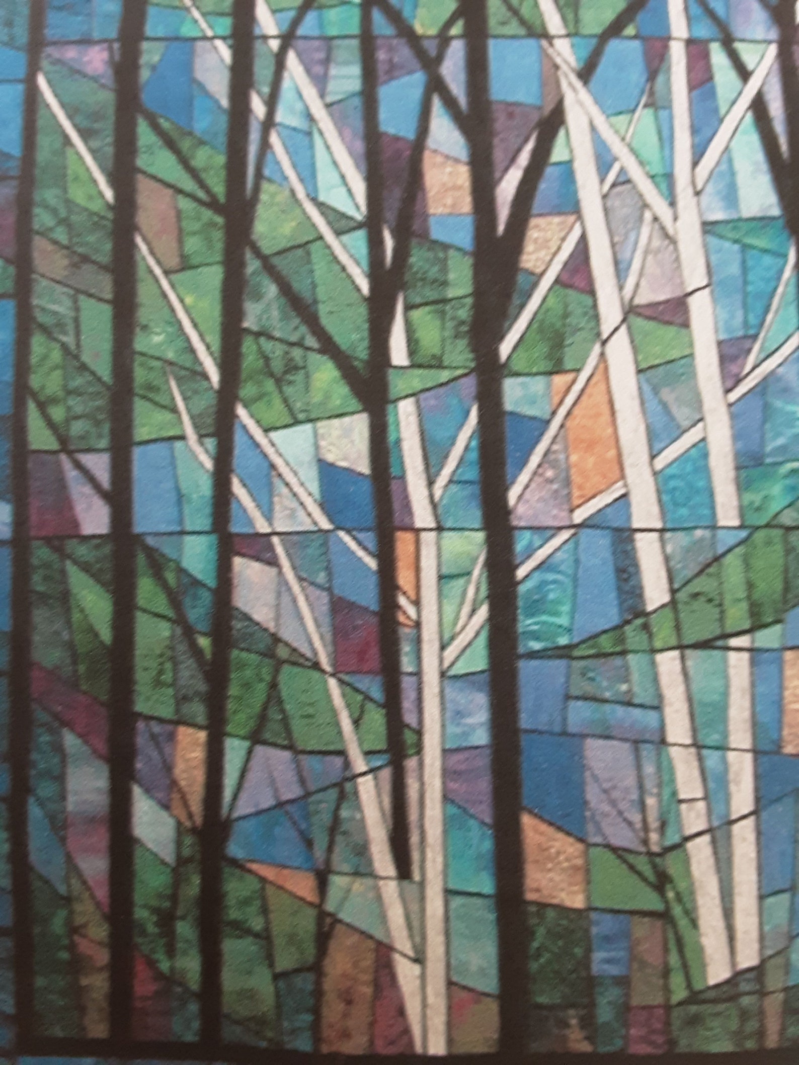 Forest Cathedral Quilt Pattern, Stained Glass Applique Pattern, Quilt ...