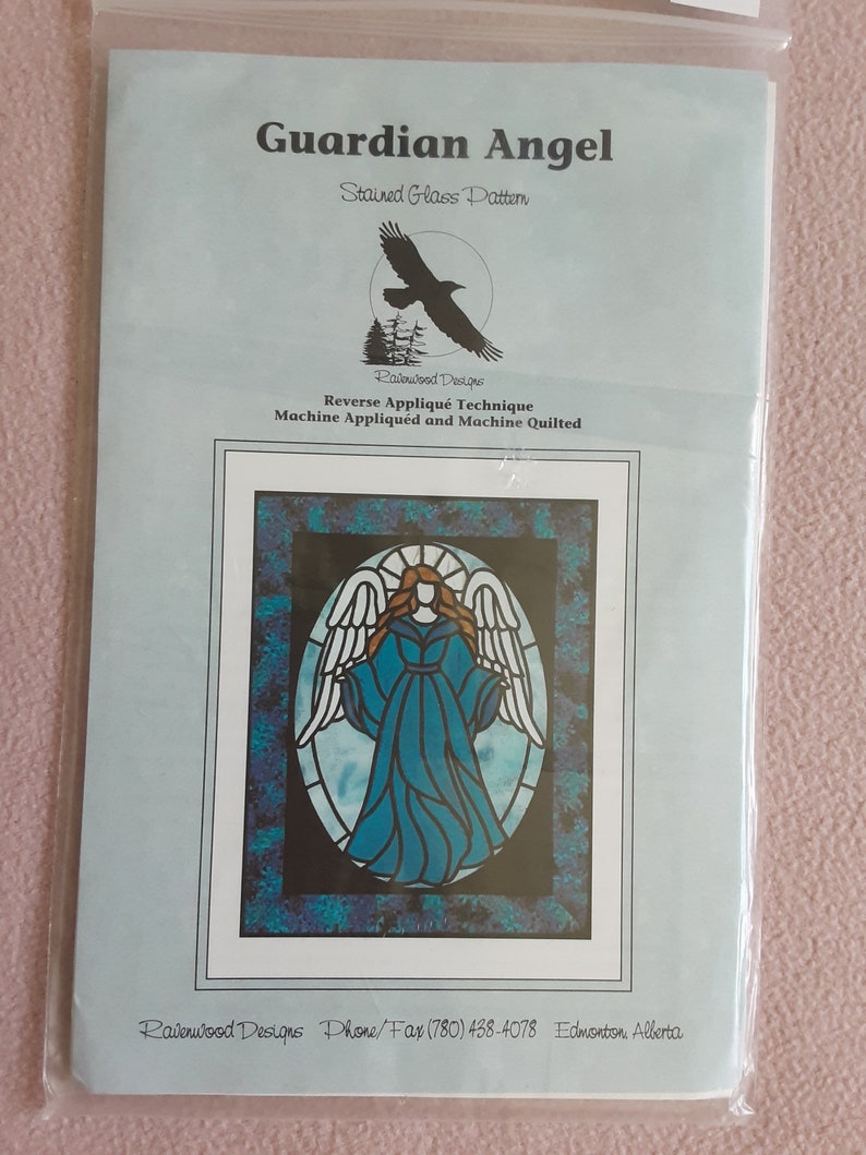 Guardian Angel Quilt Pattern Stained Glass Applique Pattern Quilts ...