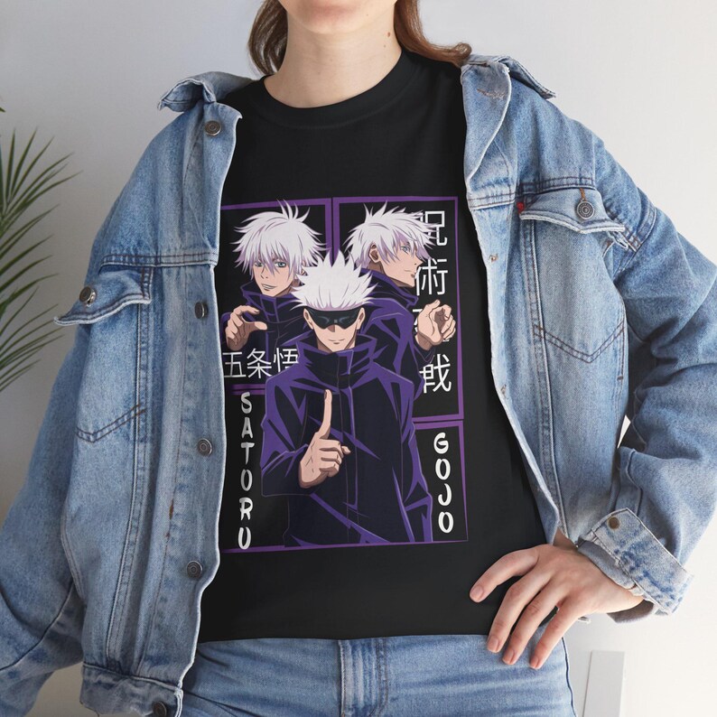 Gojo Satoru Shirt, Jujutsu Kaisen Tshirt, Gojo Tshirt, Anime Tshirt - Etsy