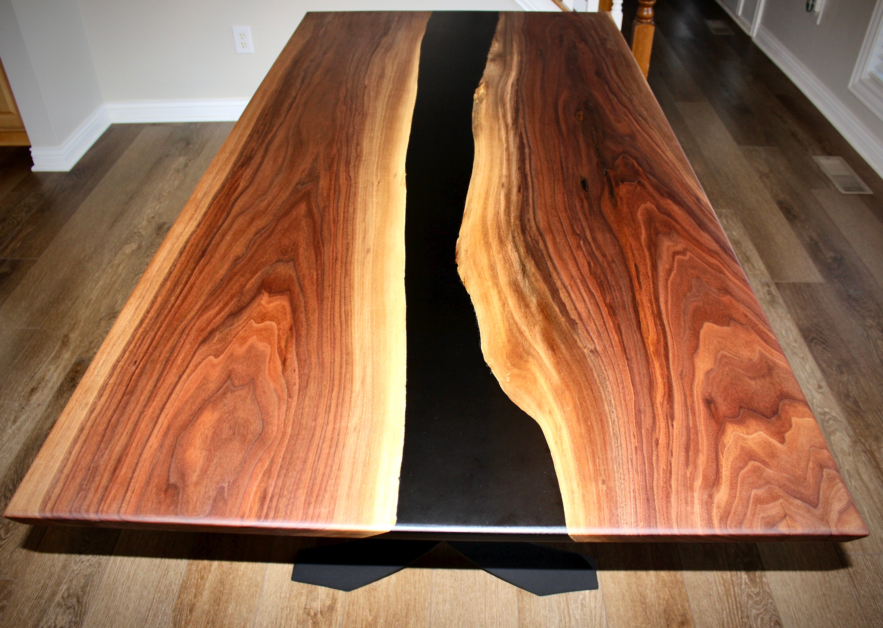 Beautiful Black Walnut Dining Table W/ Epoxy River - Etsy