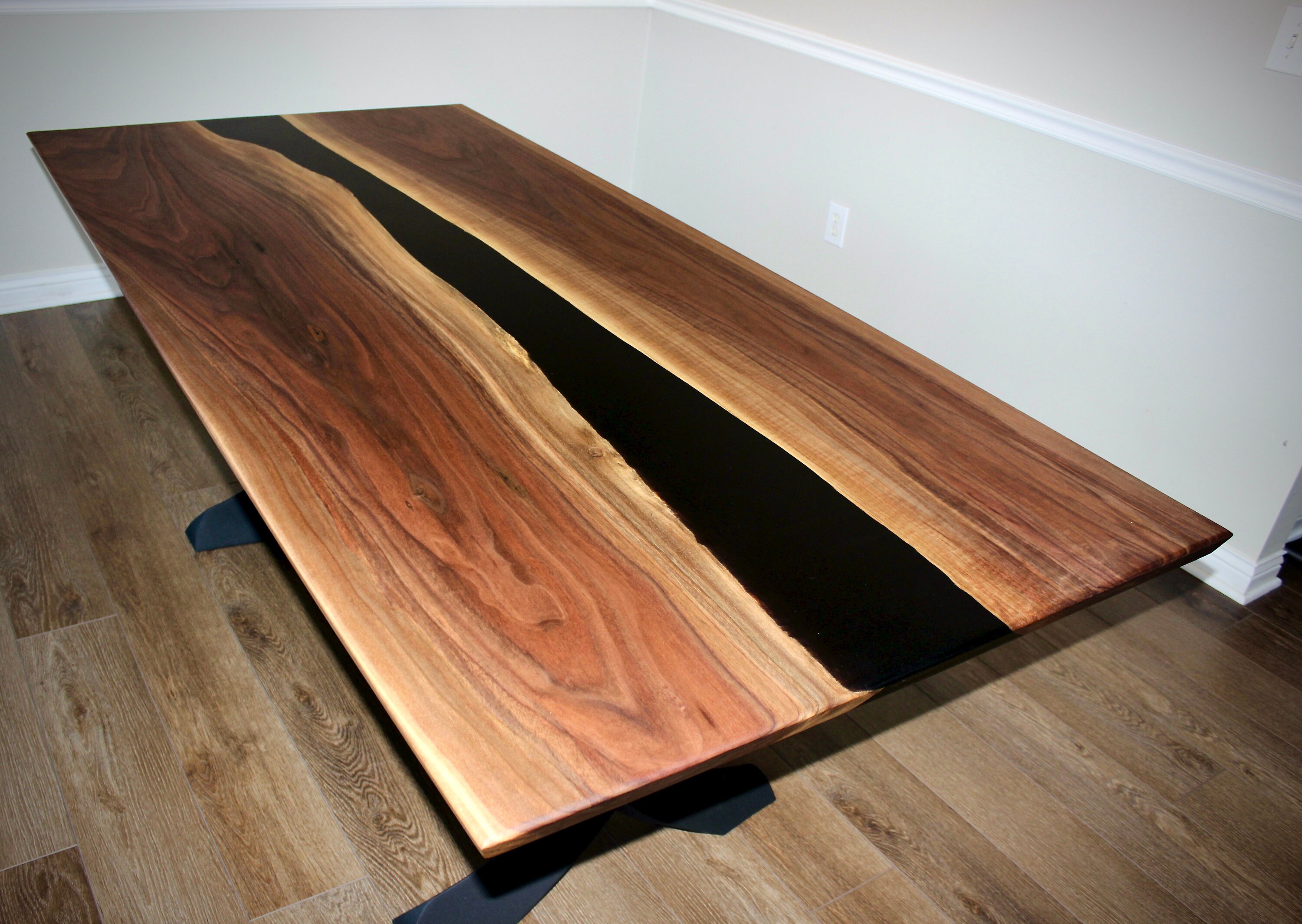 Beautiful Black Walnut Dining Table W/ Epoxy River - Etsy