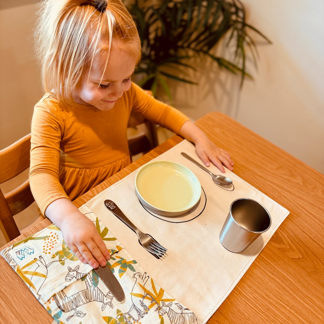 Personalized Montessori Placemat Set | Waterproof & Washable | Handmade ...
