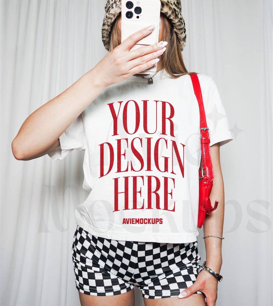 Comfort Colors 3023CL White Mockup, White Crop Top Mockup, Indie Mockup ...