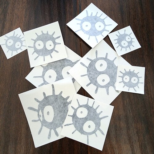 Dust Bunny Vinyl Decals Set of Soot Sprites in Various Sizes - Etsy