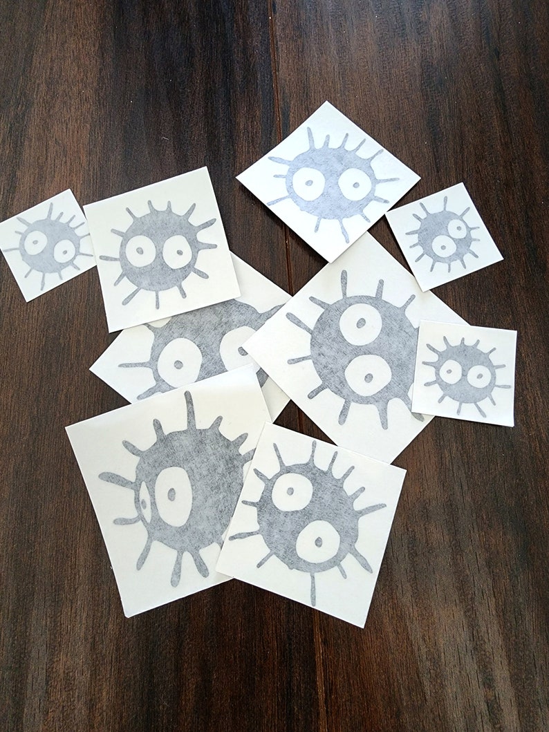 Dust Bunny Vinyl Decals Set of Soot Sprites in Various Sizes - Etsy