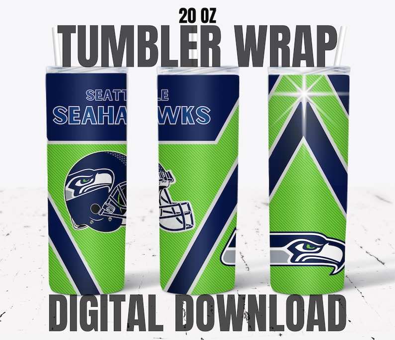 Seattle Seahawks Tumbler Wrap - Etsy