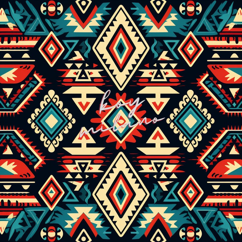 8 Native Maya and Atzec Digital Seamless Pattern Png , Tribal Patterns ...