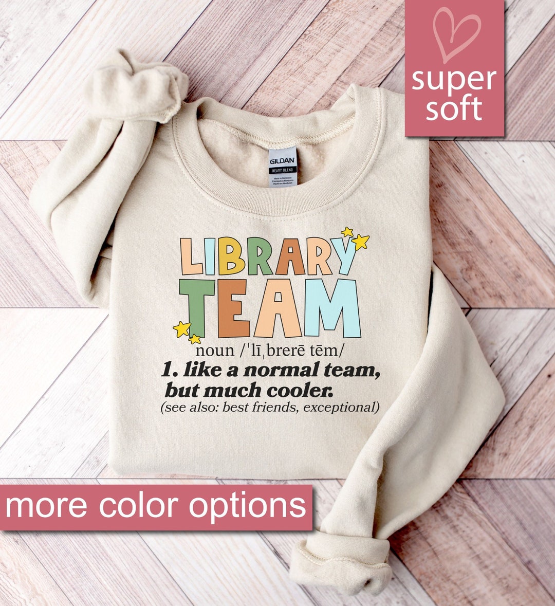 Library Team Sweatshirt, Librarian Sweatshirts, Gift for Librarian ...