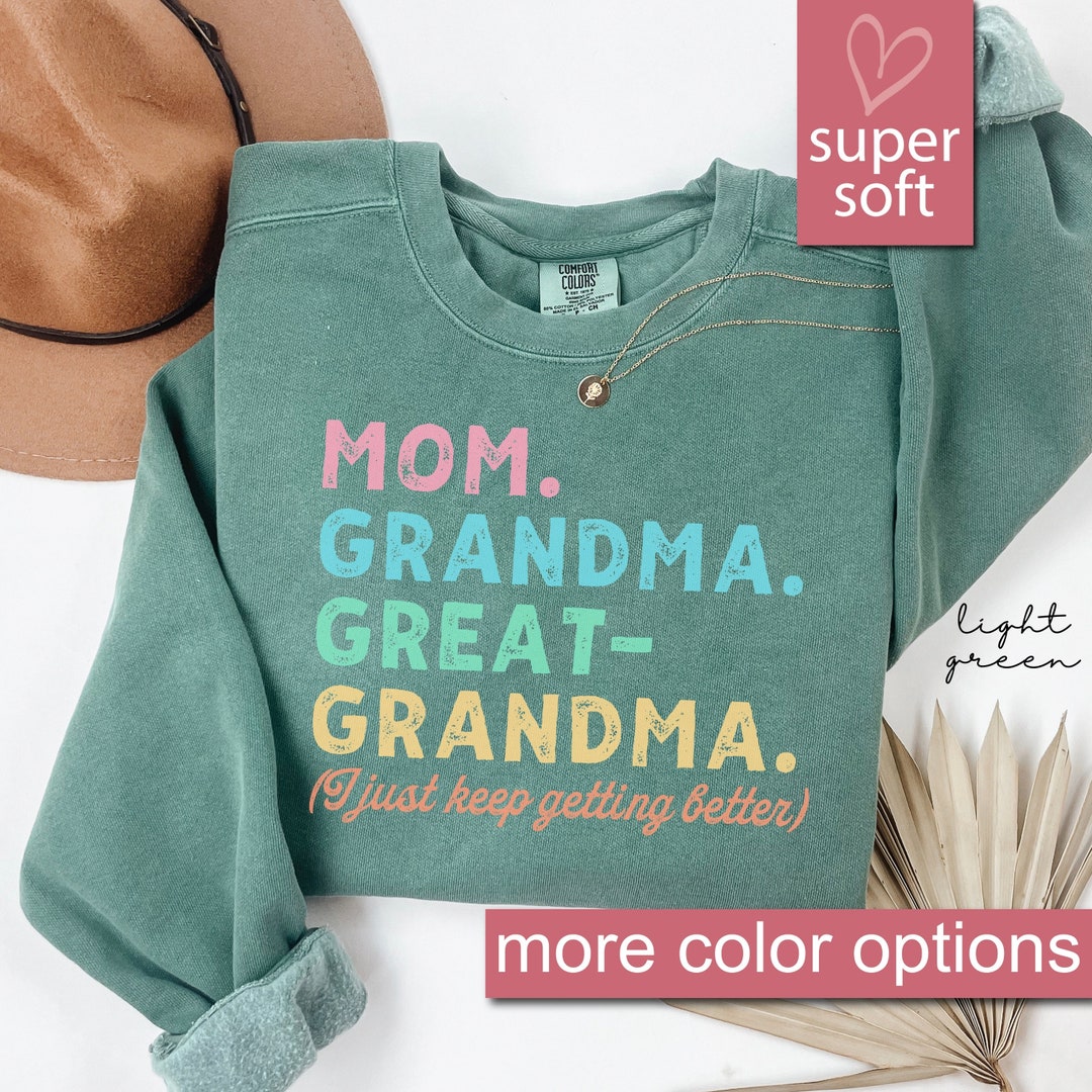 Comfort Colors® Mom Grandma Great-grandma Sweatshirt, Pregnancy ...