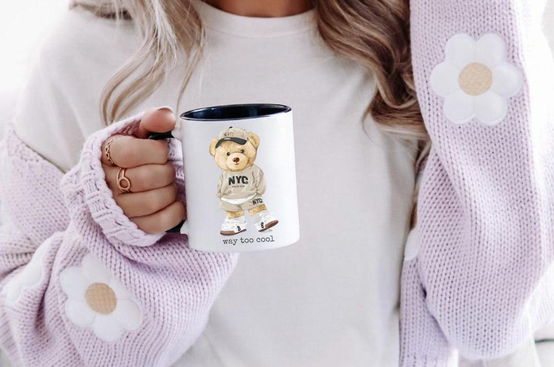 Teddy Bear Coffee Mug (11oz), Birthday Gift, Best Friend Gift, NYC ...