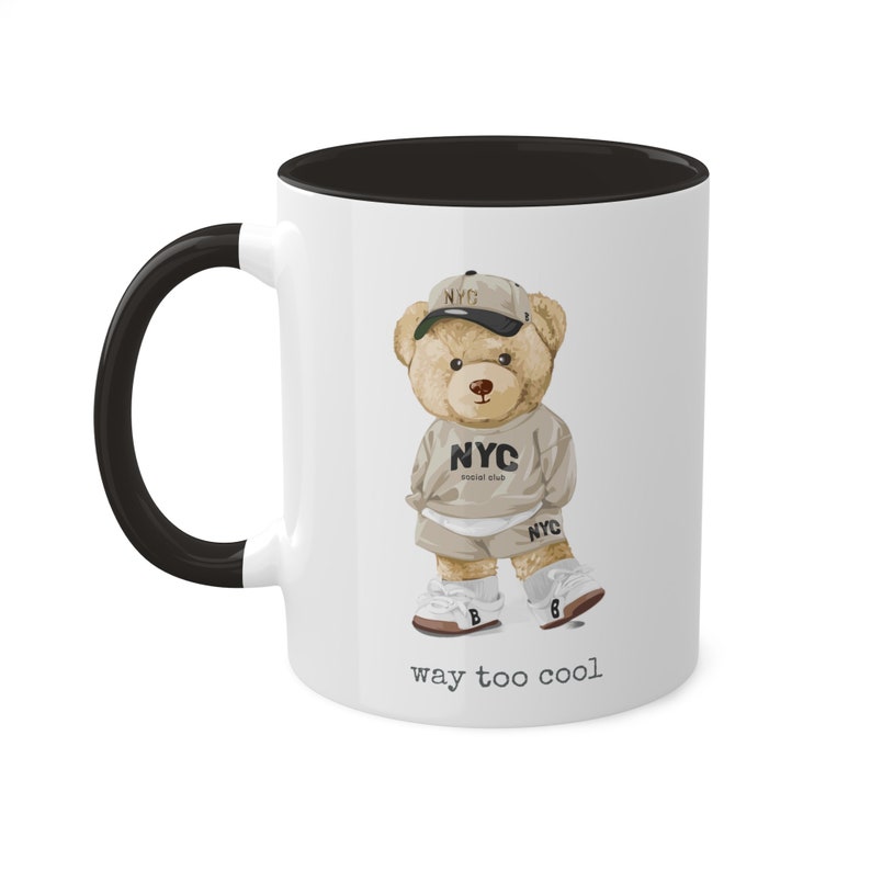 Teddy Bear Coffee Mug (11oz), Birthday Gift, Best Friend Gift, NYC ...