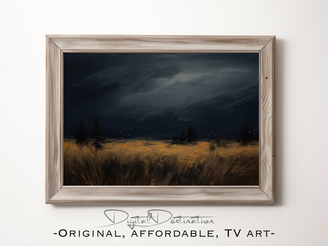Evening Oil Painting Samsung Frame TV Art Lighting Bug Oil Painting Art ...
