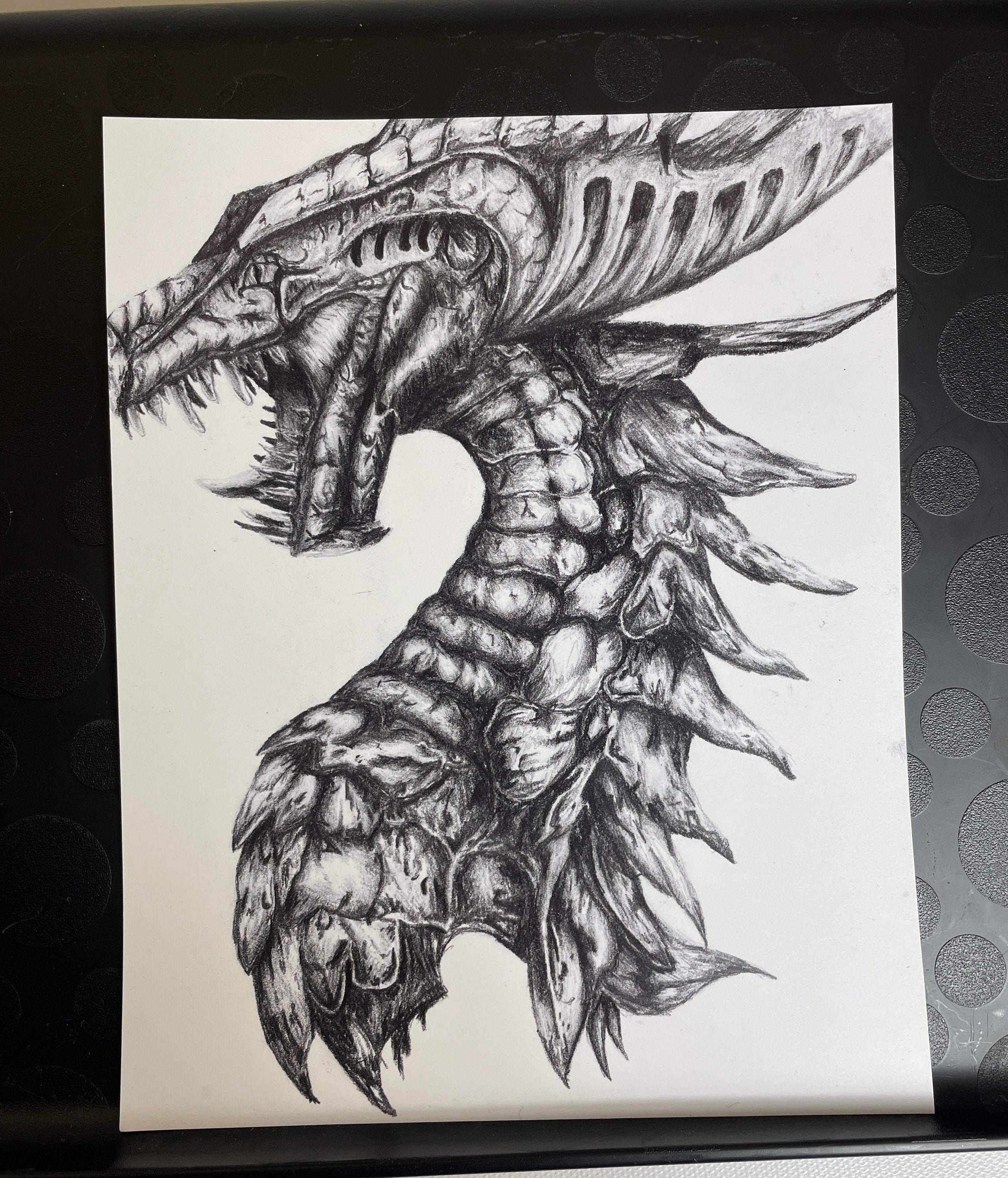 Dragon Head Drawing In Pencil