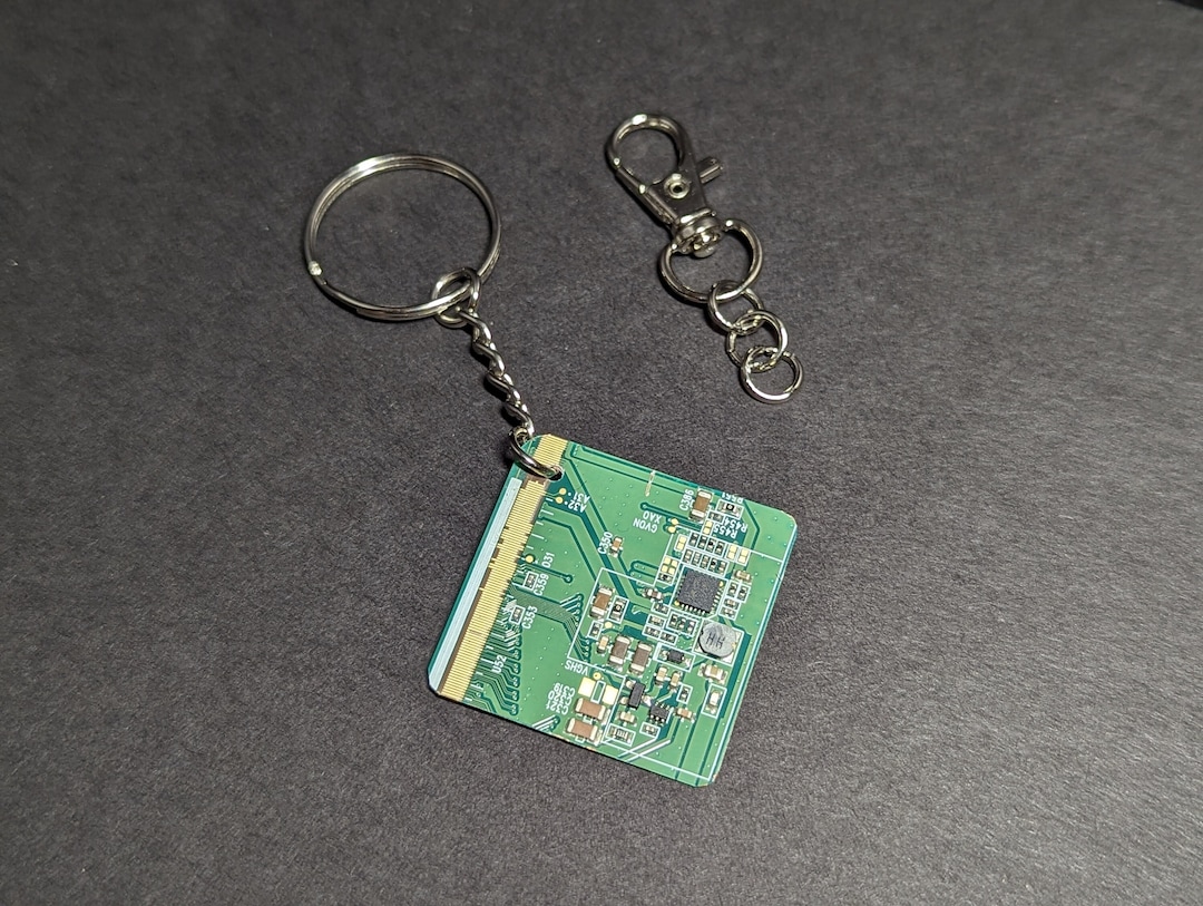 Circuit Diamond Keychain Nerdy Trinkets Computer Charms - Etsy