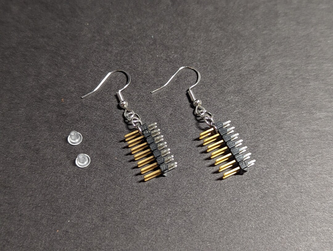 Circuit Spiky Earrings Nerdy Jewelry Computer Earrings - Etsy