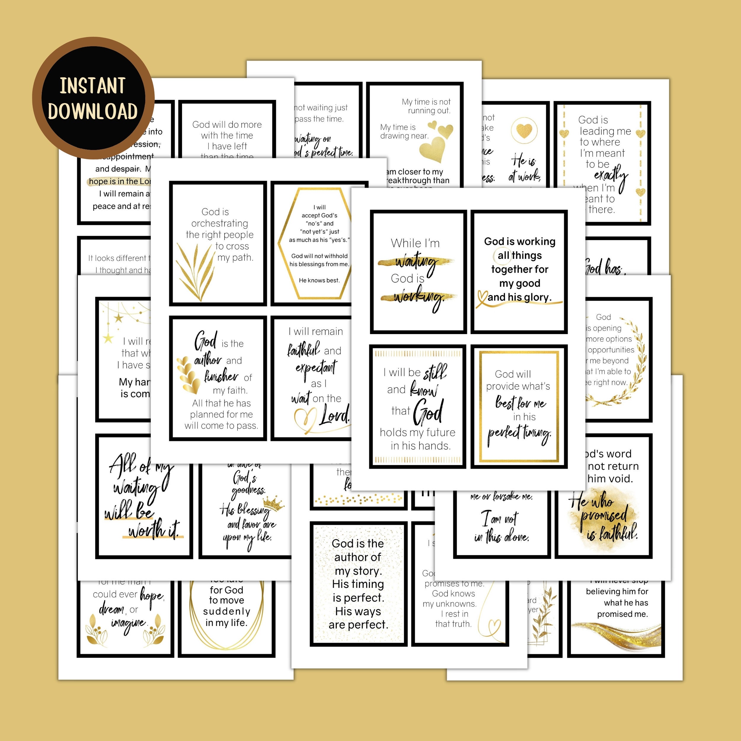 Affirmation Cards Printable Christian Affirmation Cards for Women ...