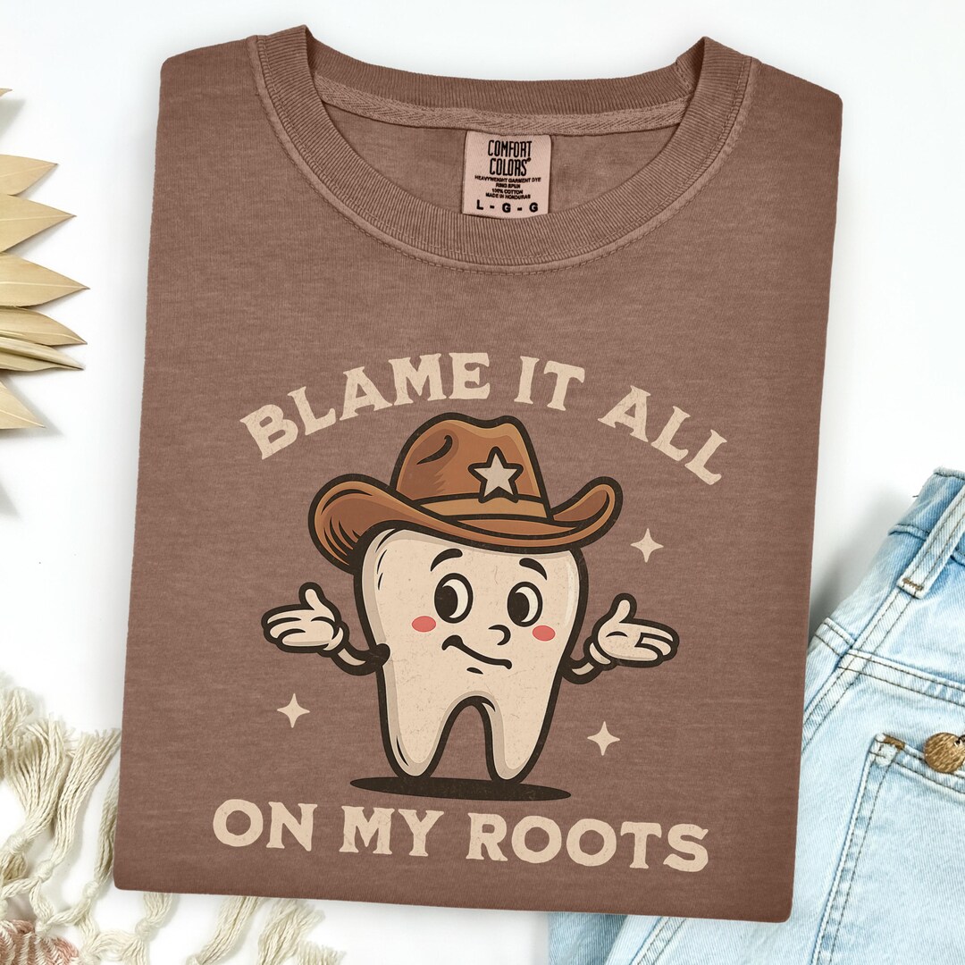 Comfort Colors Dental Shirt Cowboy Tooth Shirt Dental Hygienist ...