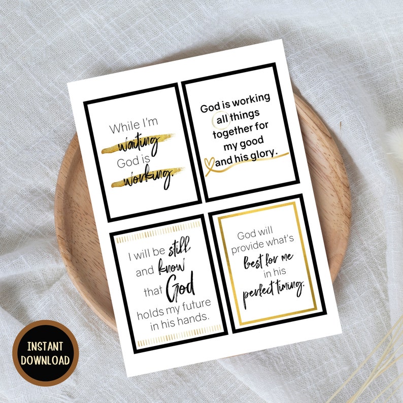 Affirmation Cards Printable Christian Affirmation Cards for Women ...
