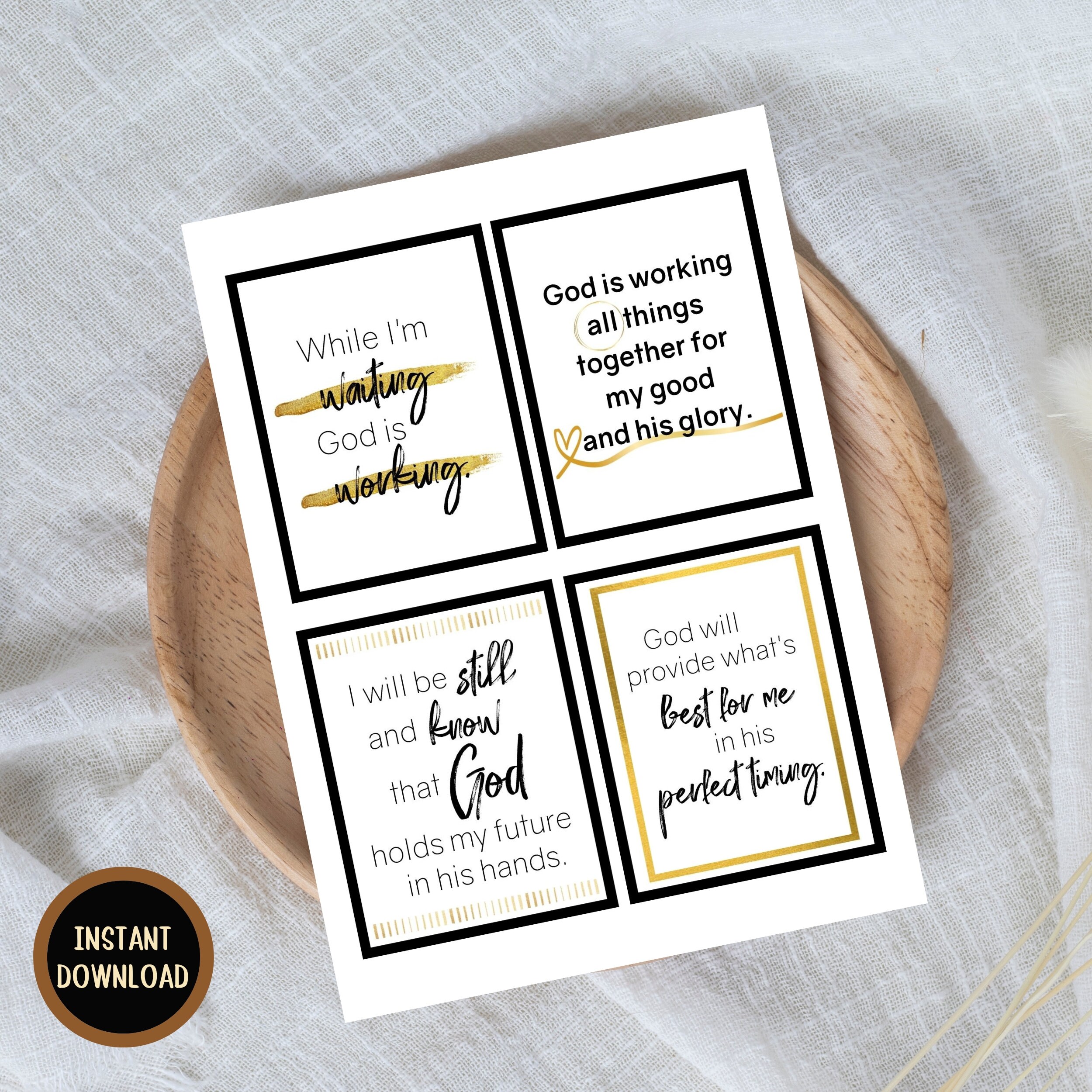 Affirmation Cards Printable Christian Affirmation Cards for Women ...