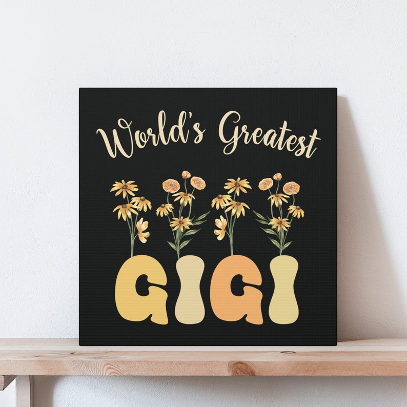 Gigi Sign, Gigi Canvas Sign, Gigi Mothers Day Gift From Grandkids, Gift ...