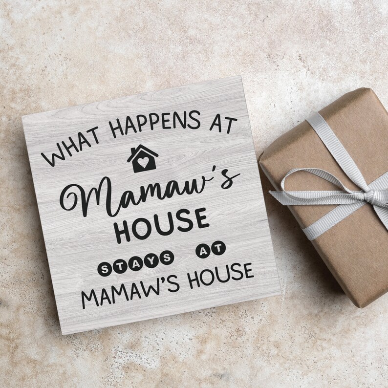 Mamaw Sign, Mamaw Gifts, Mamaw Mothers Day Gift From Grandkids, Gift ...