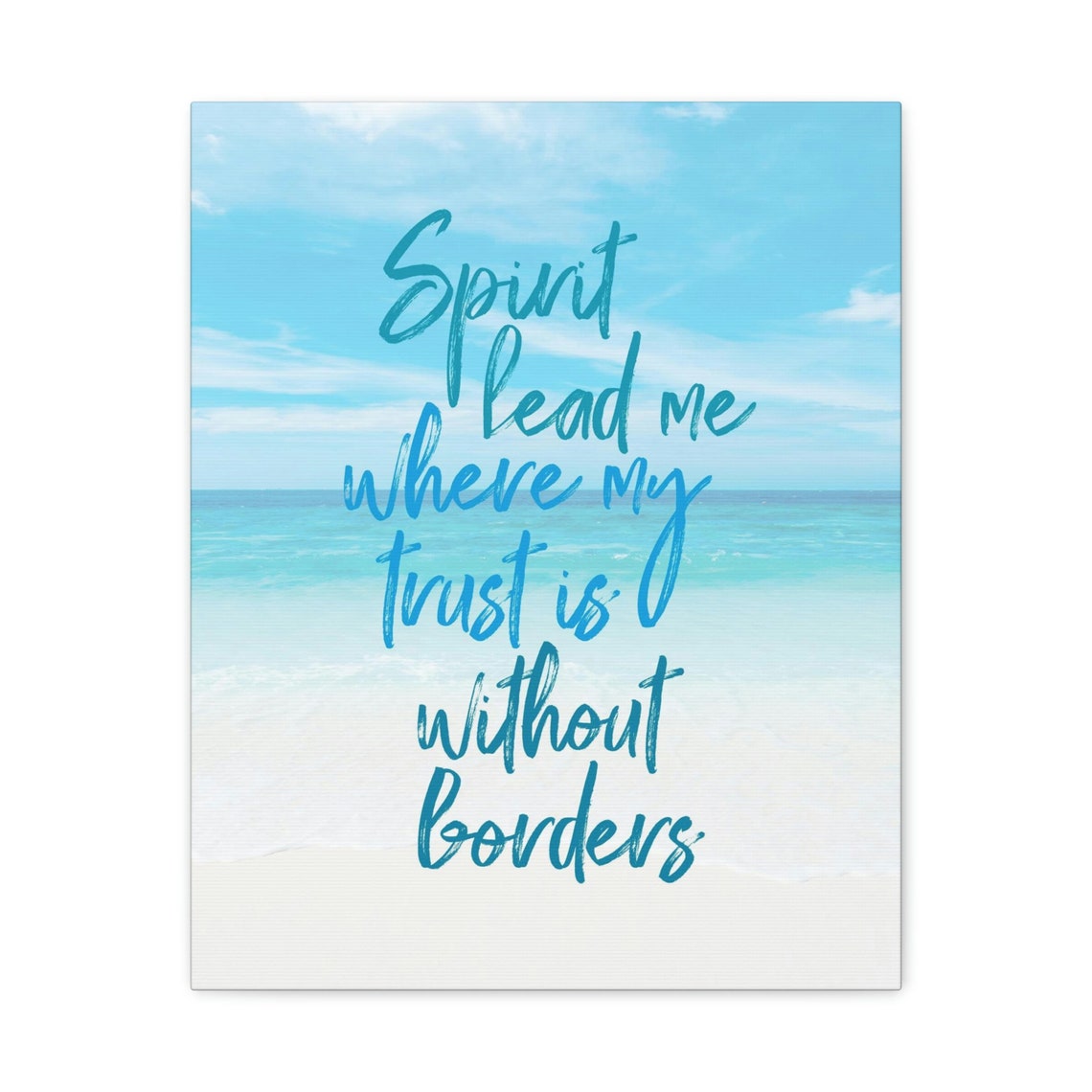 Christian Wall Art Canvas Spirit Lead Me Sign Christian Home Decor ...