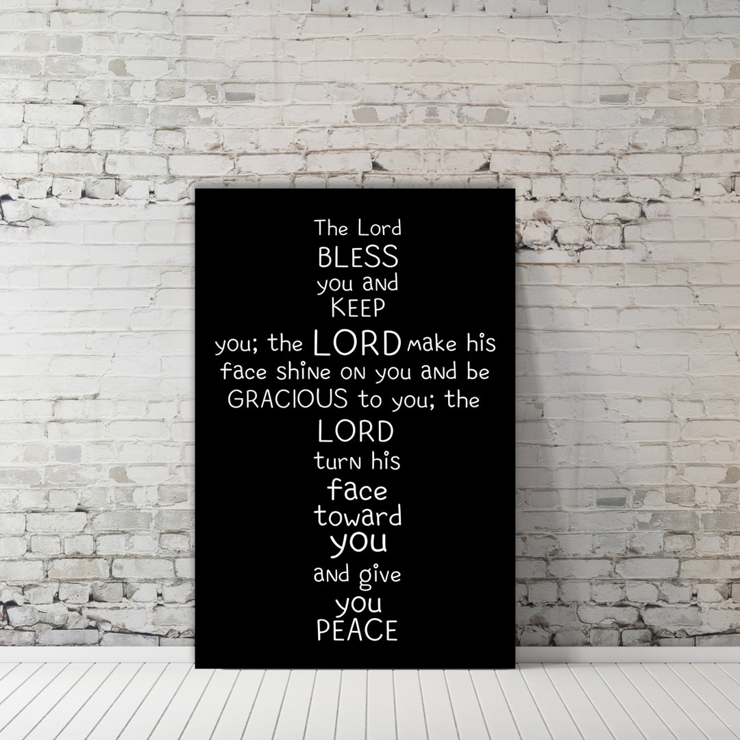 Bible Verse Wall Art the Blessing Wall Art Christian Wall Decor Canvas ...