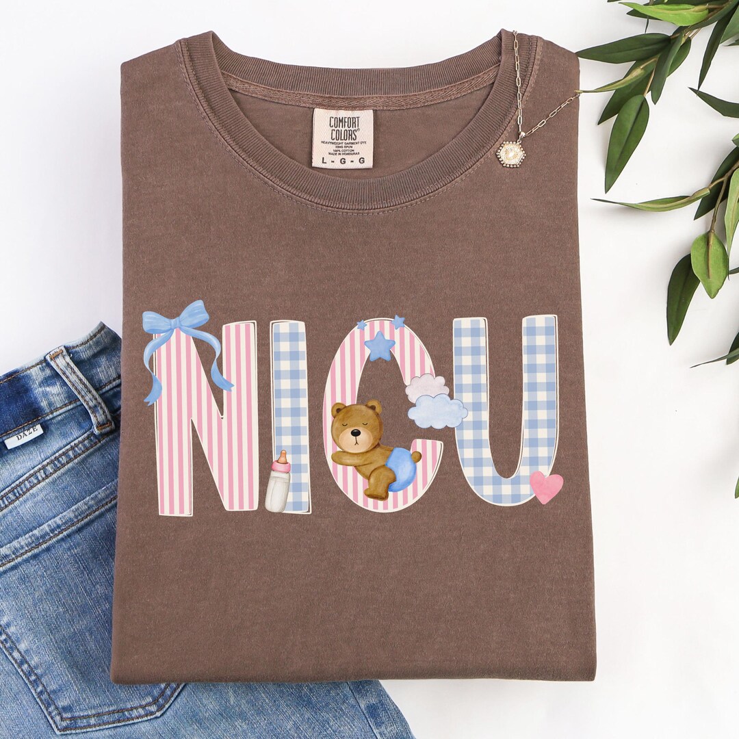 Comfort Colors NICU Nurse Shirt Neonatal Intensive Care Unit Coquette ...