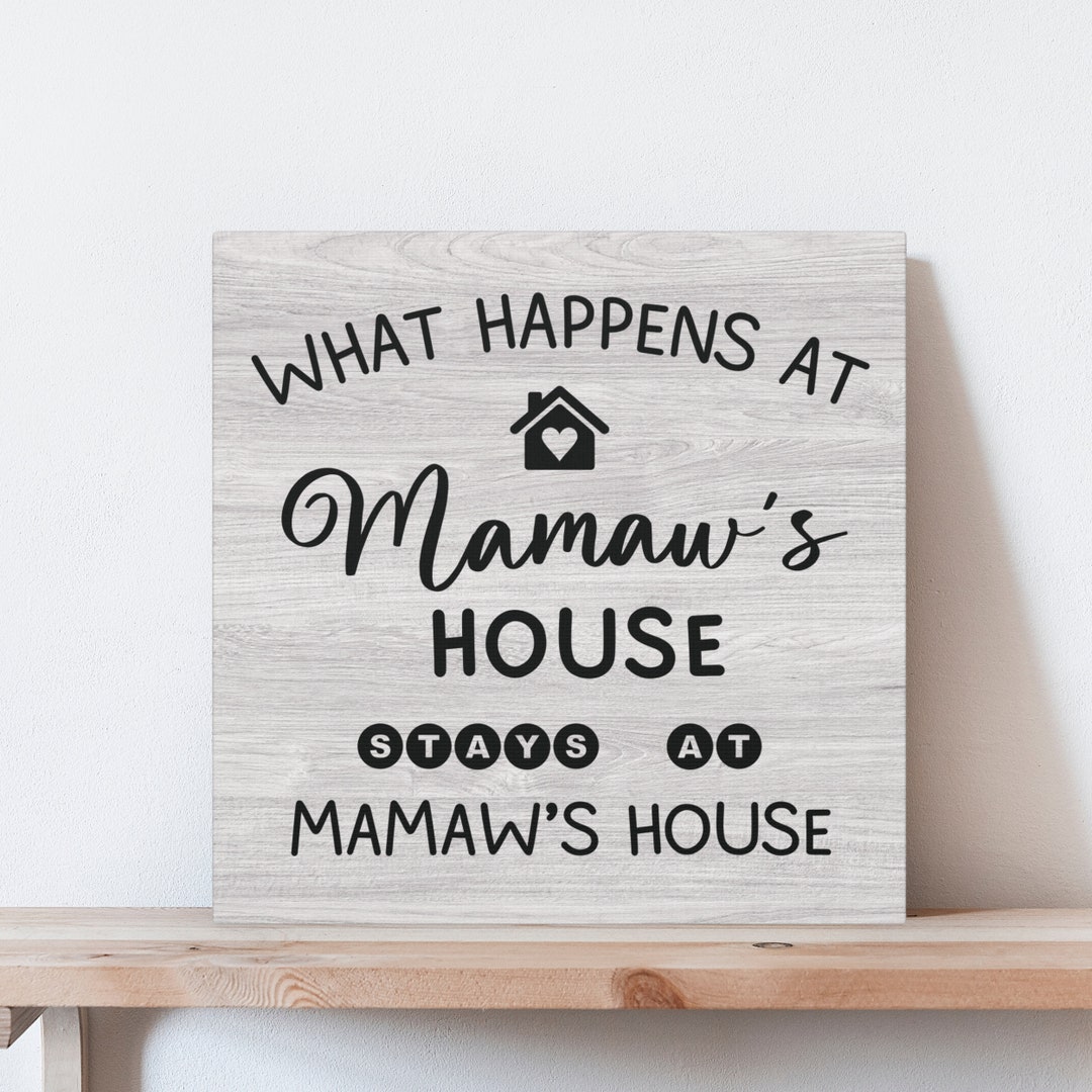 Mamaw Sign, Mamaw Gifts, Mamaw Mothers Day Gift From Grandkids, Gift ...