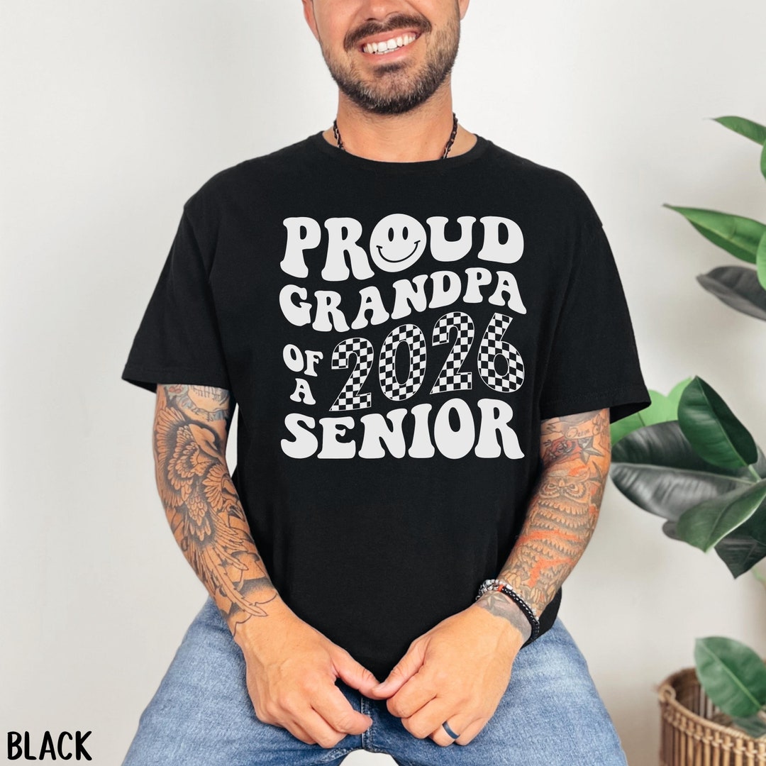 Proud Grandpa of A 2026 Senior Grandpa Shirt Grandpa of Graduate Class ...