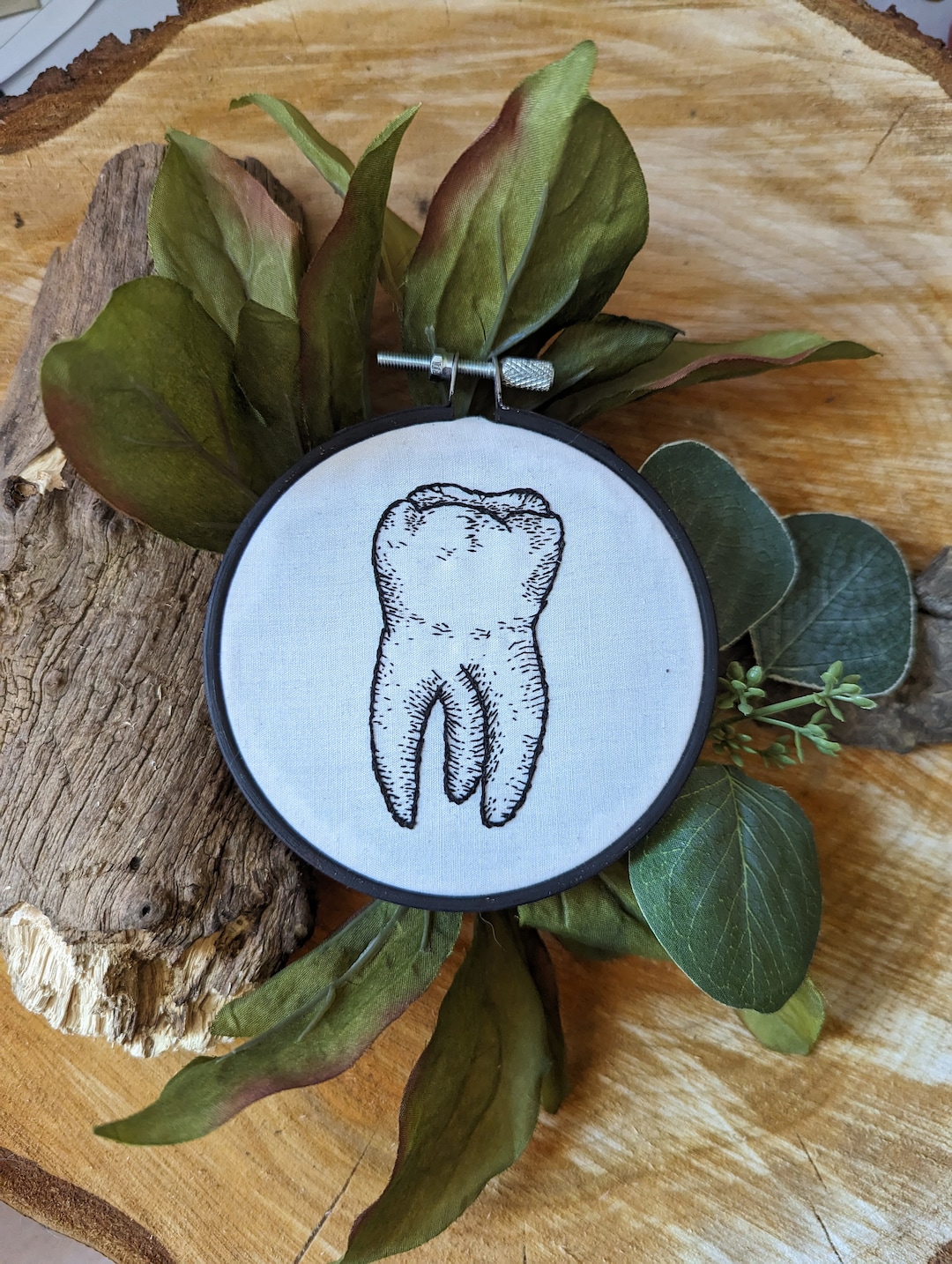 Tooth Line Drawing Embroidery Wall Art - Etsy