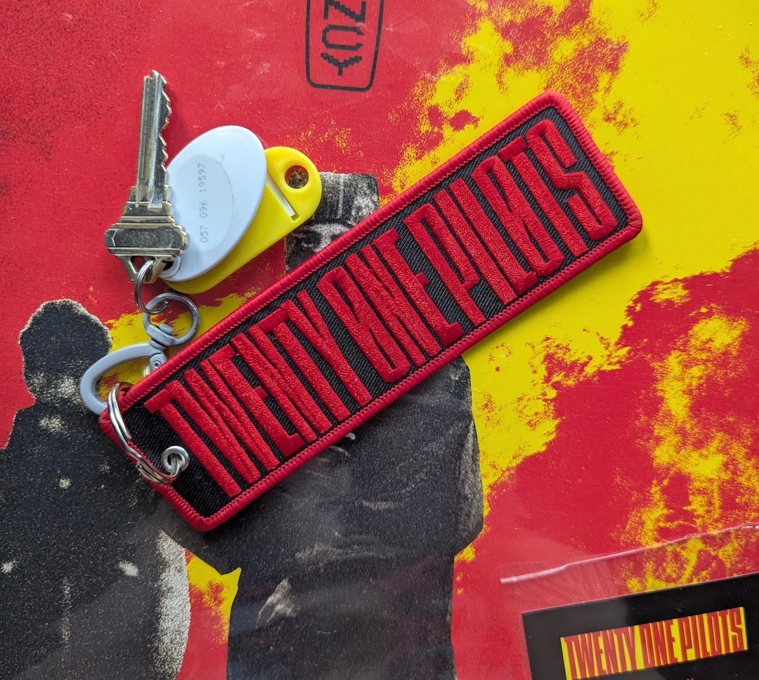 Twenty One Pilots Embroidered Patch Keychain - Logo Tag or Bag Charm - Etsy