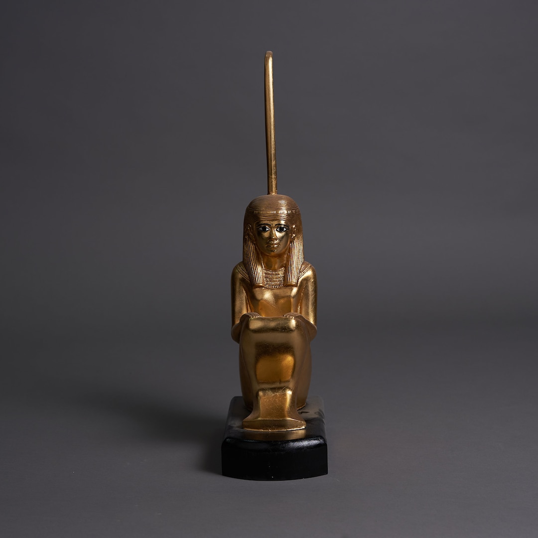 Elegant Golden Isis Maat Goddess Replica, Museum Certificated ...