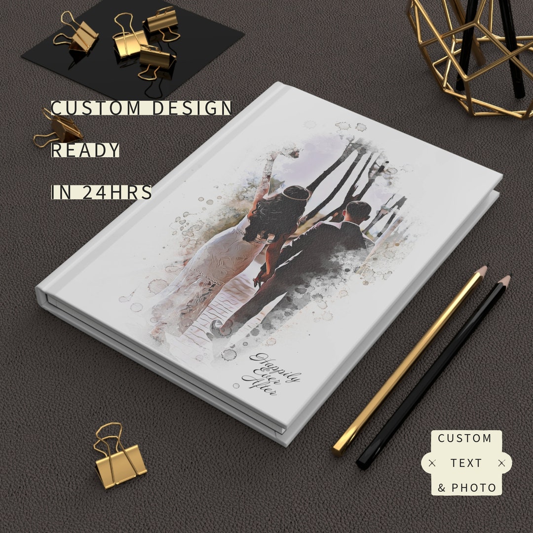 Watercolor Portrait Notebook Journal Hardcover Personalized Couple ...