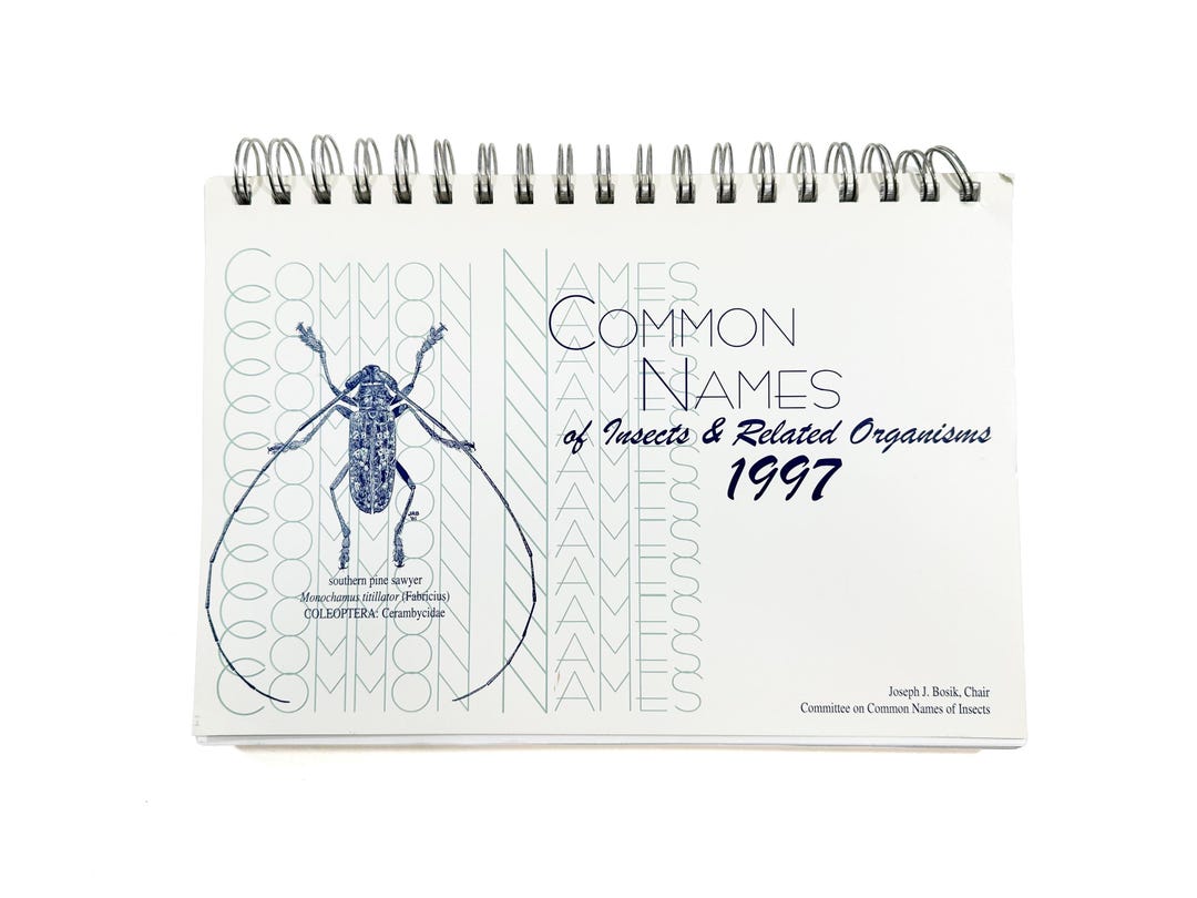 Common Names of Insects & Related Organisms by Joseph J. Bosik Vintage ...