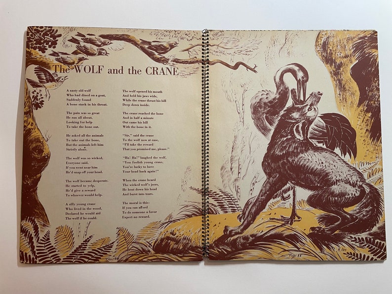 Aesop's Animal Fables in Verse Picture and Game 1945 - Etsy