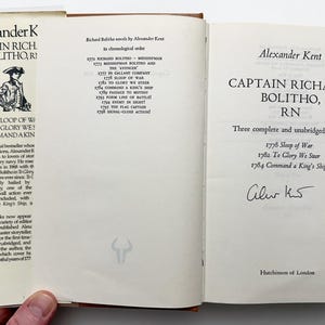 Captain Richard Bolitho Trilogy by Alexander Kent Vintage Book - Etsy