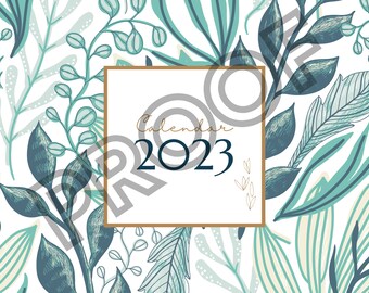 Printable Calendar 2022 Digital Monthly Planner 2022 Instant Download ...