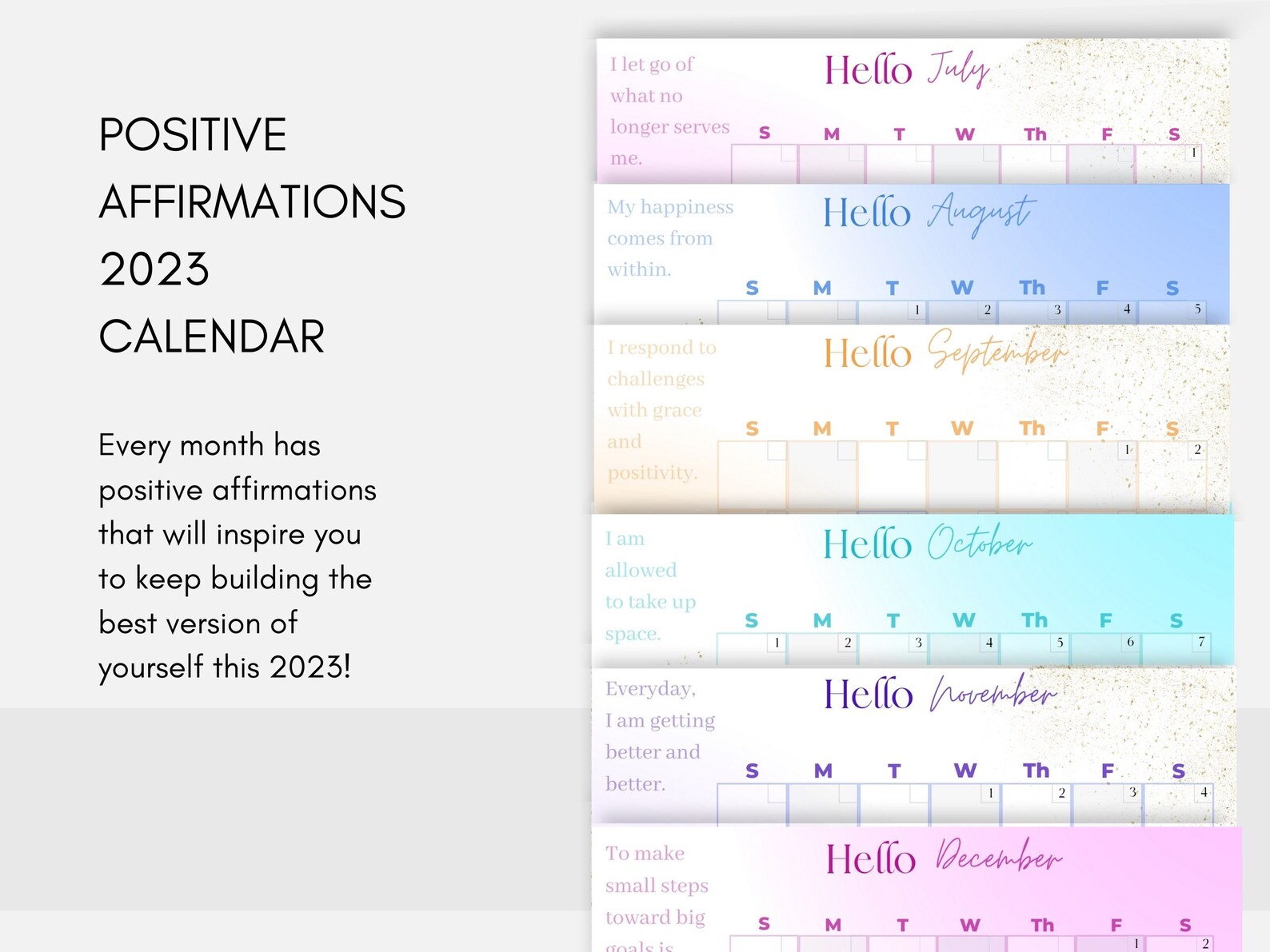 2023 Positive Affirmations Printable 365 Digital Printables - Etsy