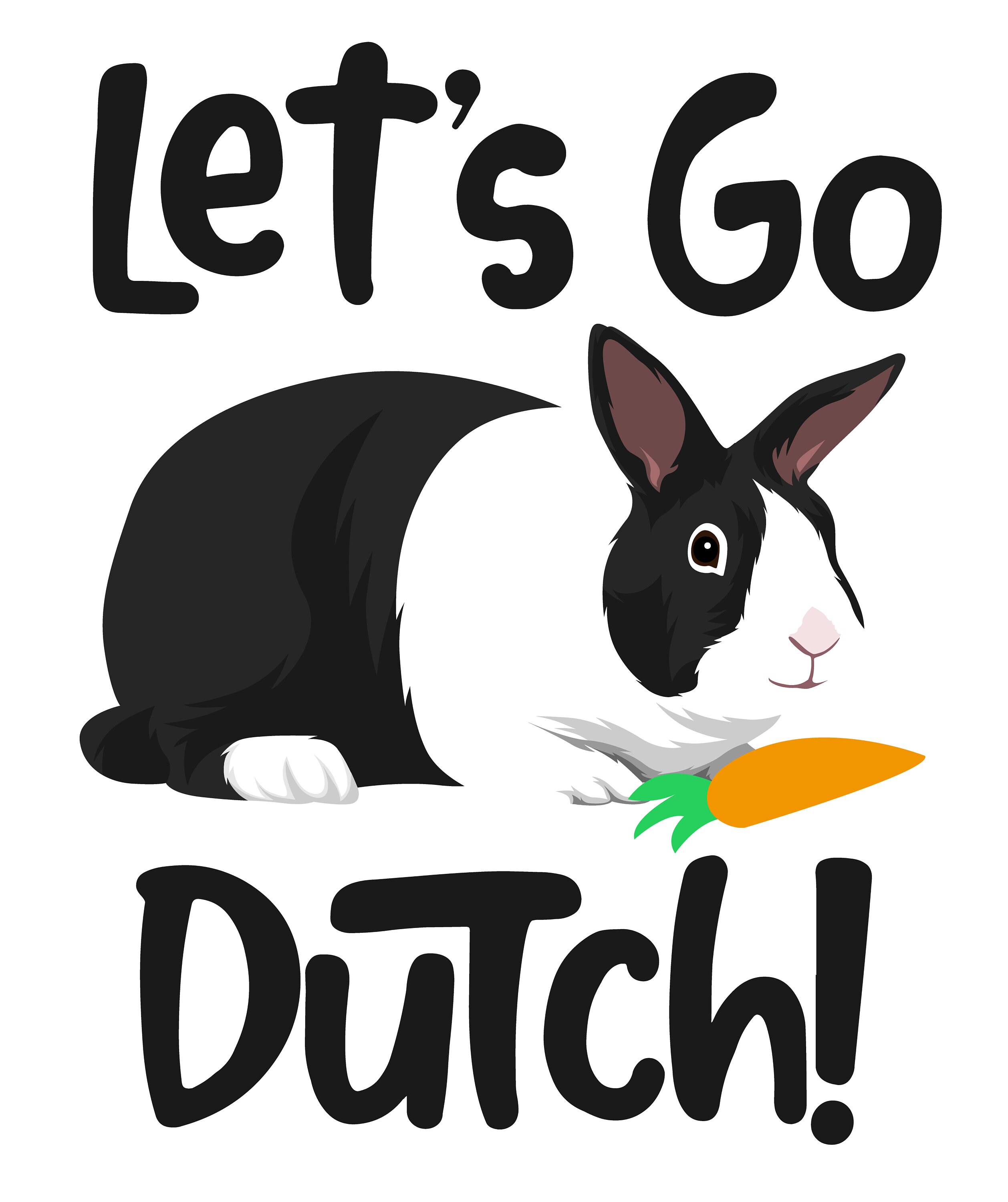 Let's Go Dutch Dutch Bunny Digital File Print on Demand Designs EPS PNG ...
