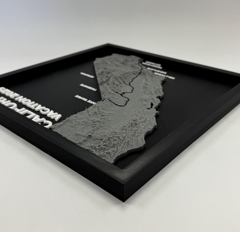Custom 3D Topographical Vacation Route Map - Personalized Road Trip ...