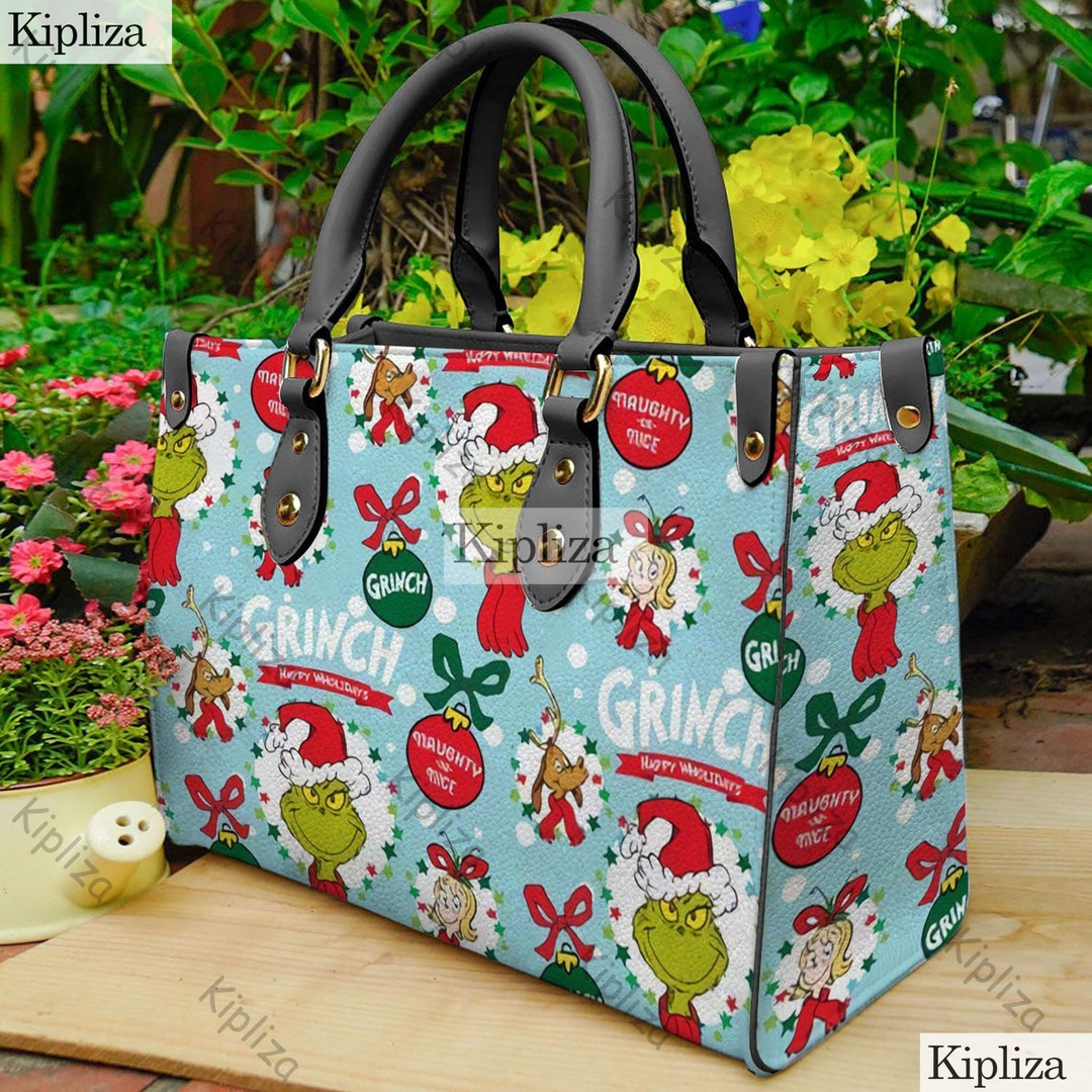 The Grinch Christmas Handbag the Grinch Leather Bag the - Etsy