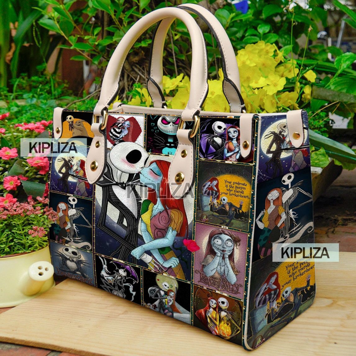 Jack Skellington Handbag, Jack Skellington Leather Bag, Halloween ...